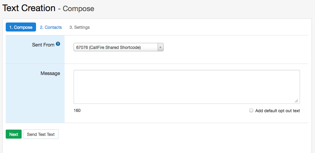 Composing a Text | CallFire